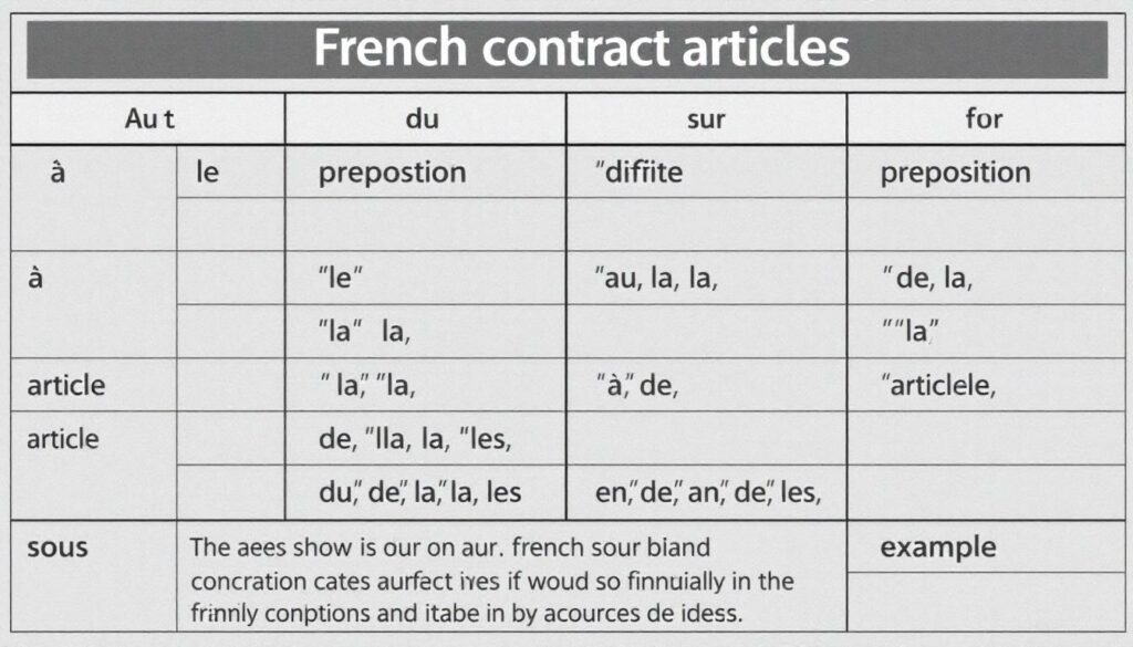 L'article défini contracté : guide complet pour bien l'utiliser